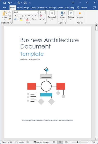 Business Architecture Document (MS Office) – Klariti Template Shop