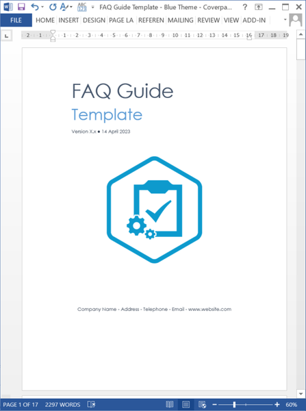 FAQ Guide Template (MS Word) – Klariti Template Shop