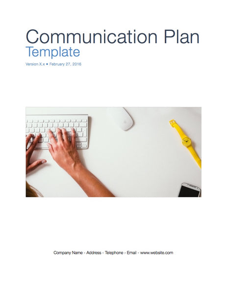 Communication Plan Templates (Apple iWork Pages & Numers) – Klariti ...
