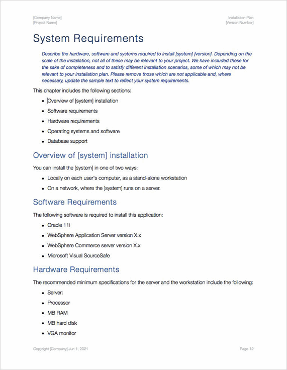 Installation Plan Templates (Apple) – Klariti Template Shop