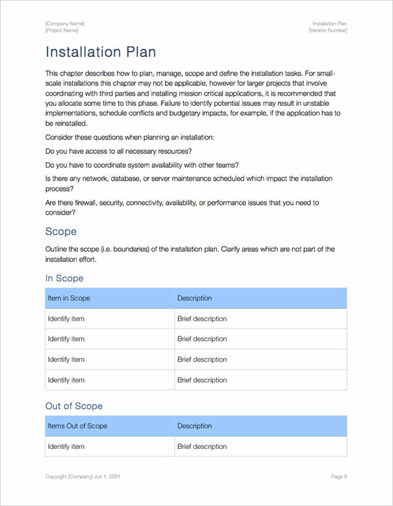 Installation Plan Templates (Apple) – Klariti Template Shop