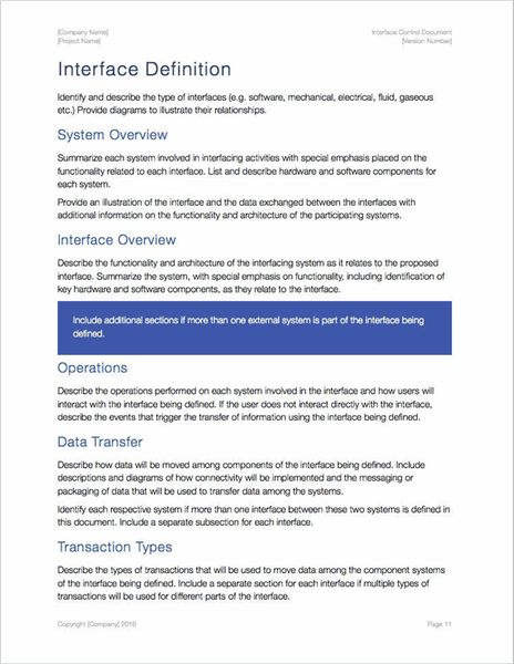 Interface Control Document Template (Apple) – Klariti Template Shop