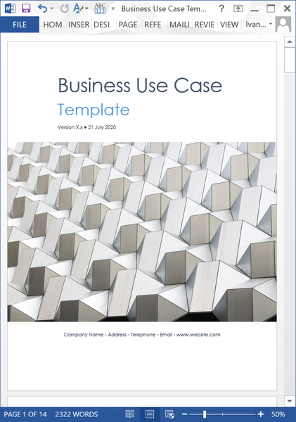 Business Use Case Template (MS Office) – Klariti Template Shop