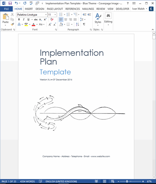 Implementation Plan Template – Klariti Template Shop
