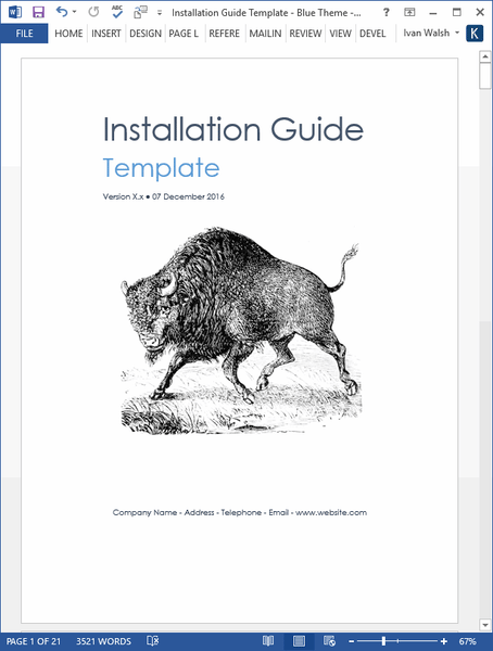 Installation Plan Template – Klariti Template Shop