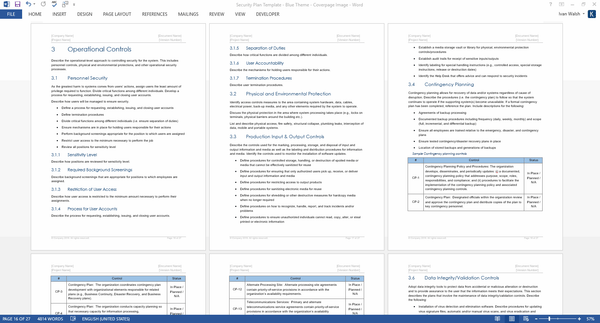 Security Plan Templates – Klariti Template Shop