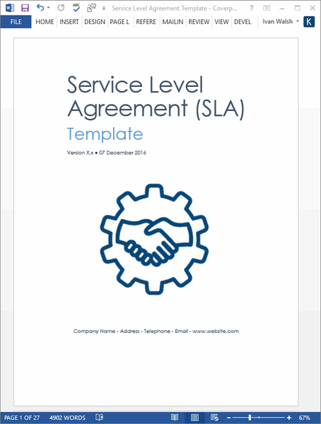 Service Level Agreement (SLA) templates – Klariti Template Shop