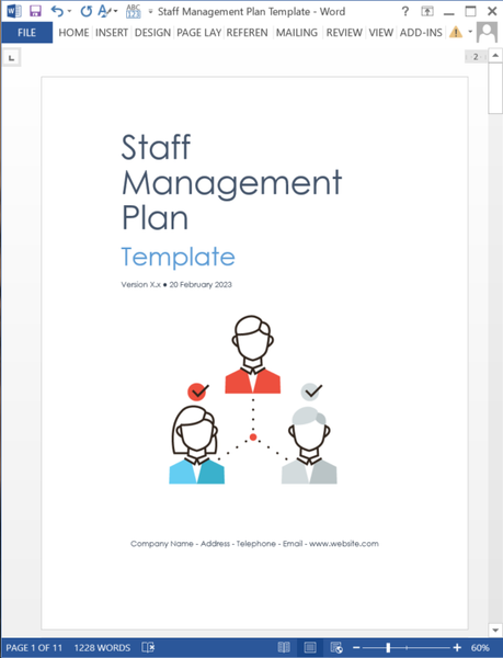 Staff Management Plan Template – Klariti Template Shop