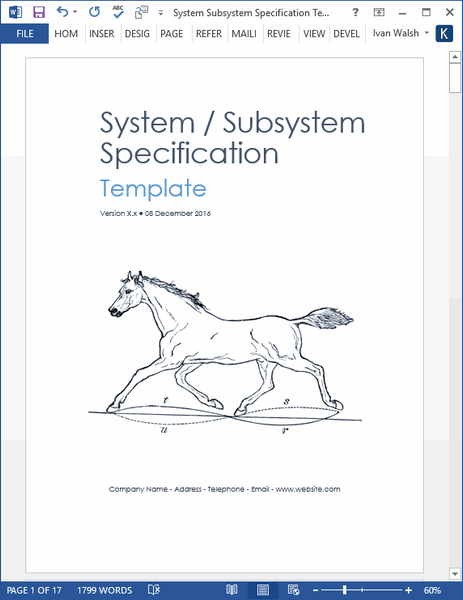 System Requirements Specification templates – Klariti Template Shop